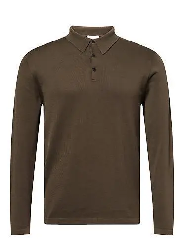 Sunspel Regular-fit Long-sleeves Cotton-knit Polo Shirt - Deep Olive26
