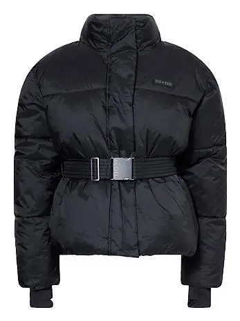 Bo+tee Belted Waterproof Padded Ski Jacket - Black