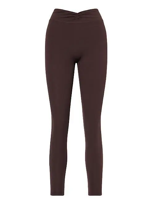 Bo+tee High-rise V-shape-waist Gym Leggings - Brown