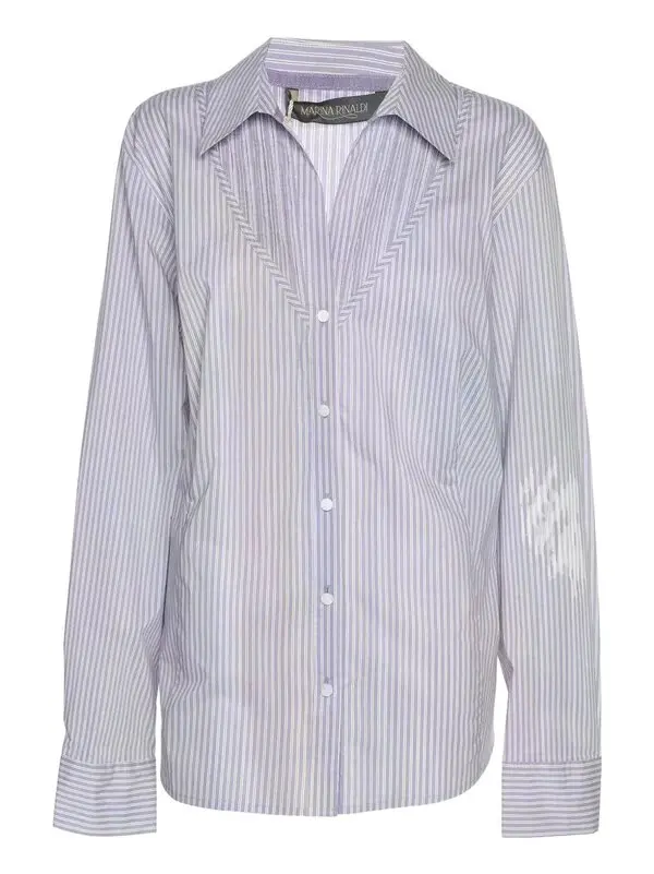 Marina Rinaldi Striped Button-up Shirt - Purple