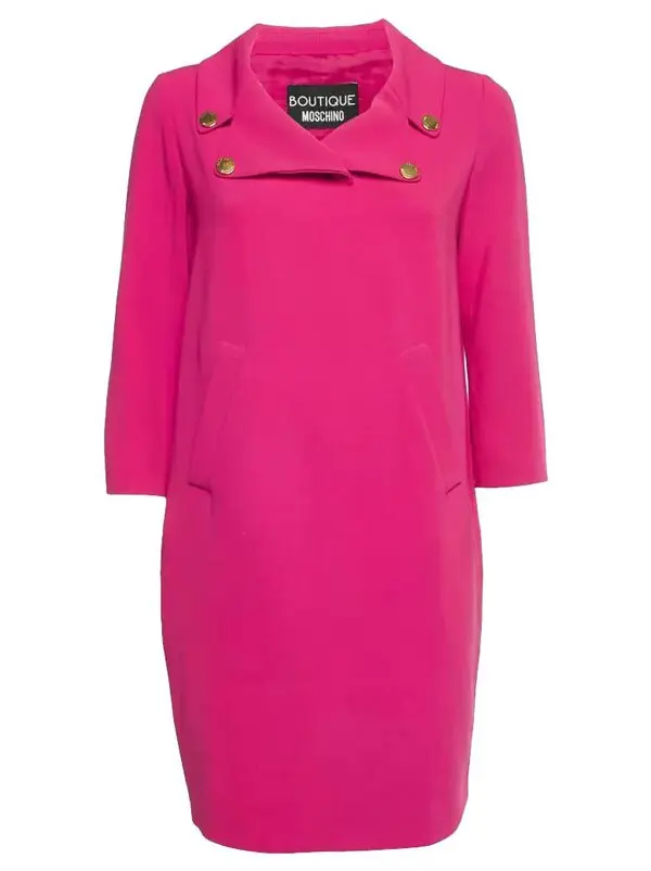 Moschino Button-embellished Mini Dress - Pink