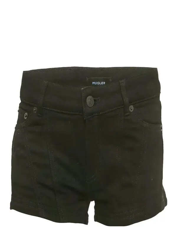 Thierry Mugler Multiple-pocket Denim Shorts - Black
