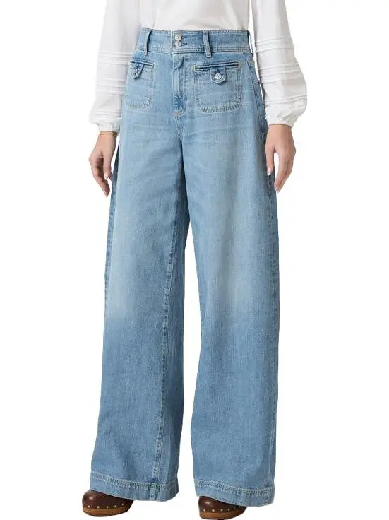Paige Cameron High-waist Wide-leg Jeans - Sunshine