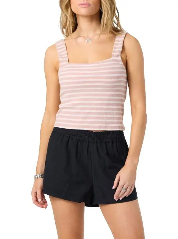 O'Neill Vanessa Stripe Rib Tank - Misty Rose