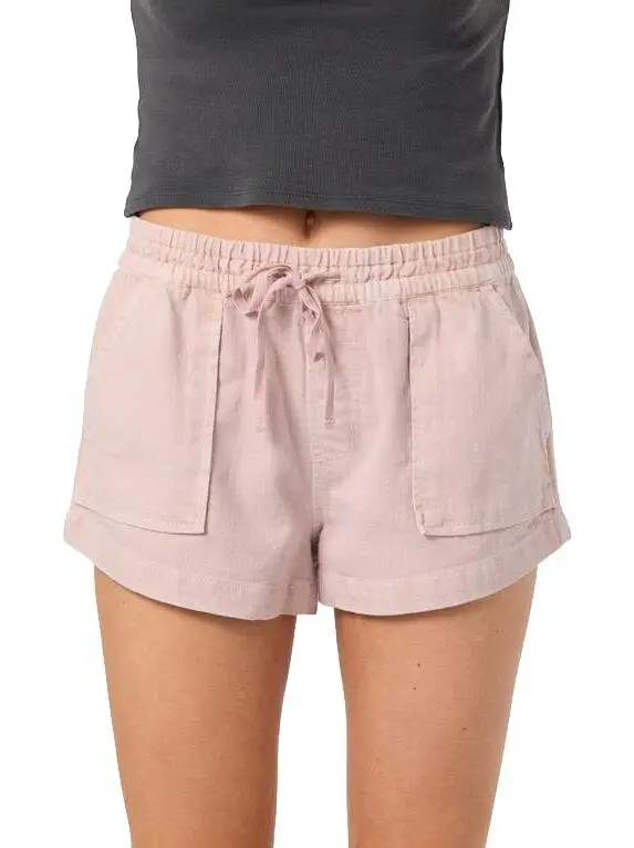 O'Neill Cotton Twill Drawstring Shorts - Misty Rose