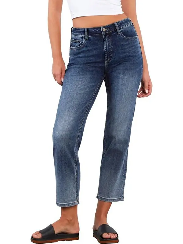 HINT OF BLU Ankle Slim Straight-leg Jeans - Corsica Blue