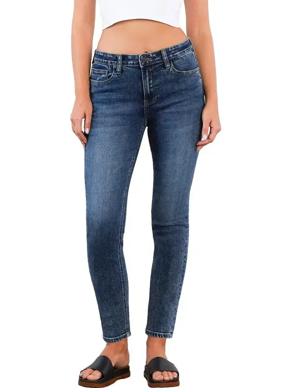 HINT OF BLU Mid-rise Ankle Skinny Jeans - Out Of Town Blue