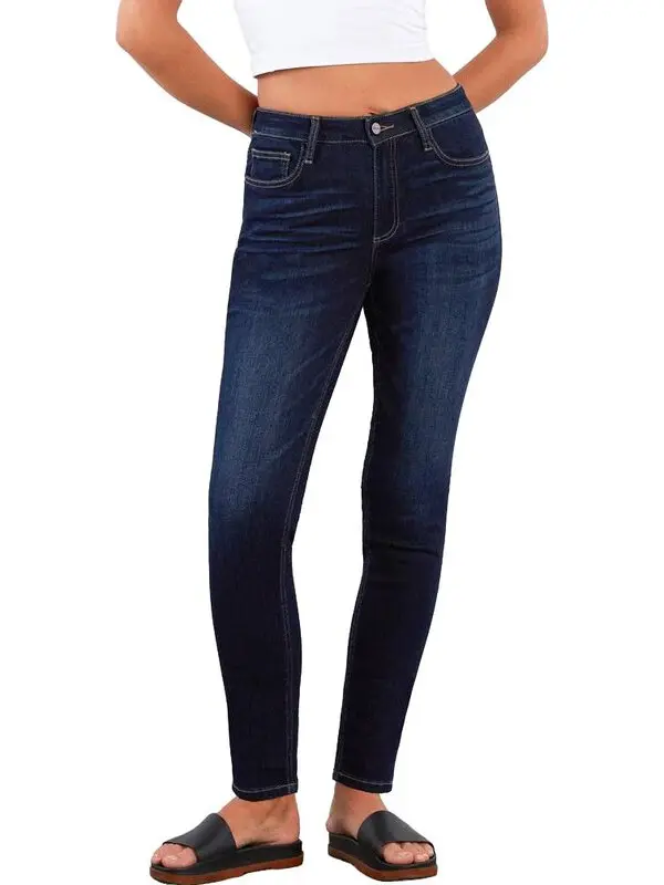 HINT OF BLU Ankle Skinny Jeans - Vacation Blue