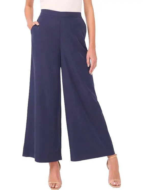 Vince Camuto Wide Leg Ankle Trousers - Classic Navy