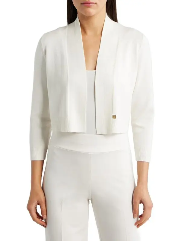 Anne Klein Kissing Front Shrug - White Dove