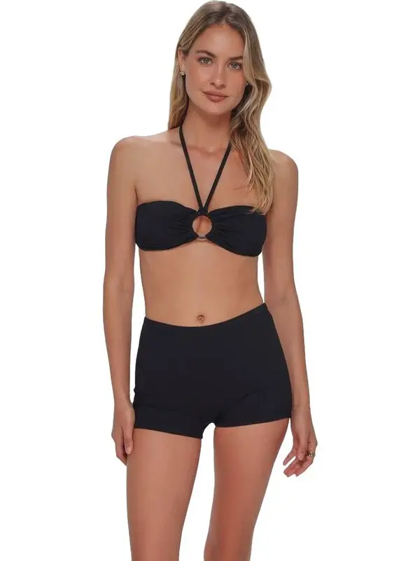 PACIFICA BY SUNSETS Ayden Boyshort Bottoms - Black Pacifica Rib