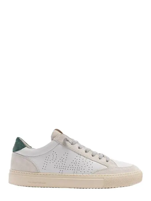 P448 Soho Colorblocked Leather Sneakers - White Grey