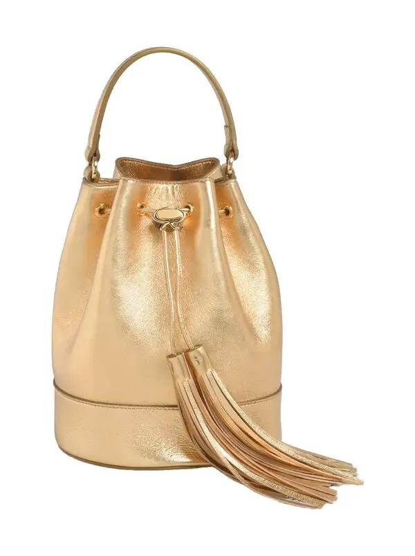 GIANVITO ROSSI Sienna Bucket Bag - Gold Leather
