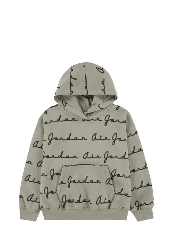 JORDAN Signature Graphic Script Hoodie - Enigma Stone