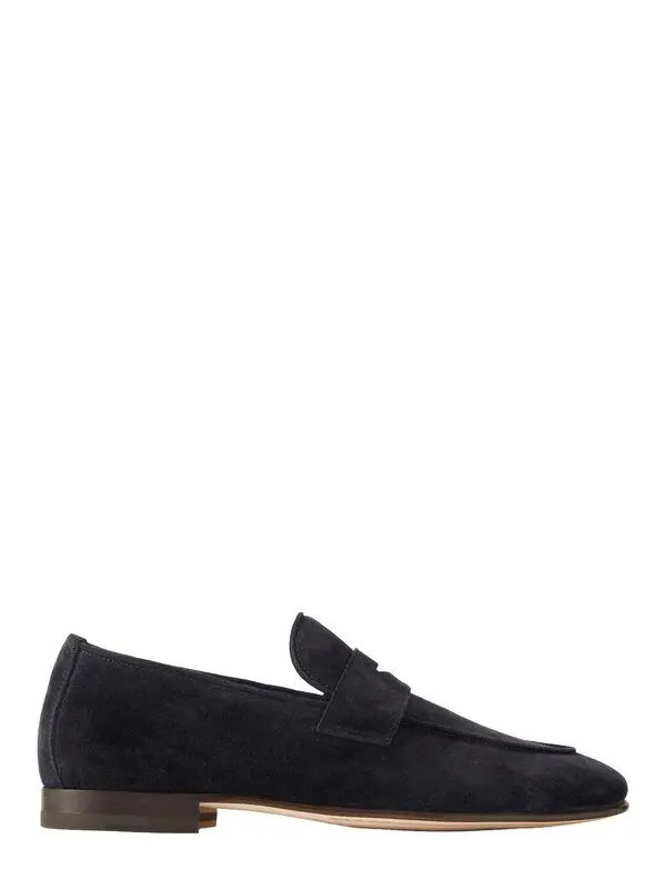 Officine Creative Oliver 010 Suede Penny Loafers - Blue