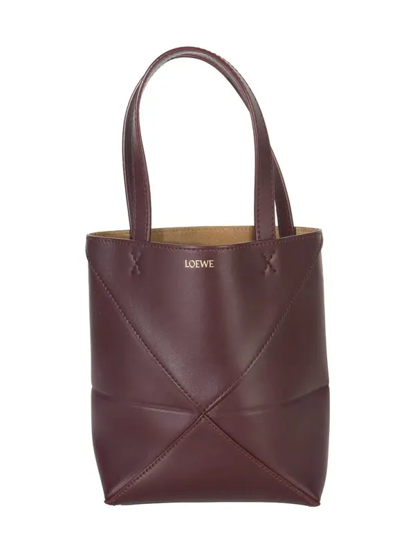 Loewe Calfskin Puzzle Fold Tote - Red