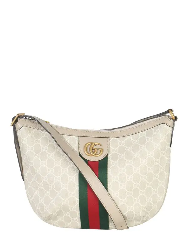 Gucci Ophidia Half Moon Bag - Beige