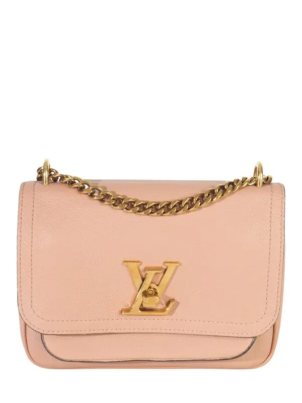 LOUIS VUITTON Grained Calfskin Lockme Tender - Pink
