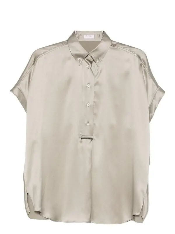 Brunello Cucinelli Silk Shirt - Green