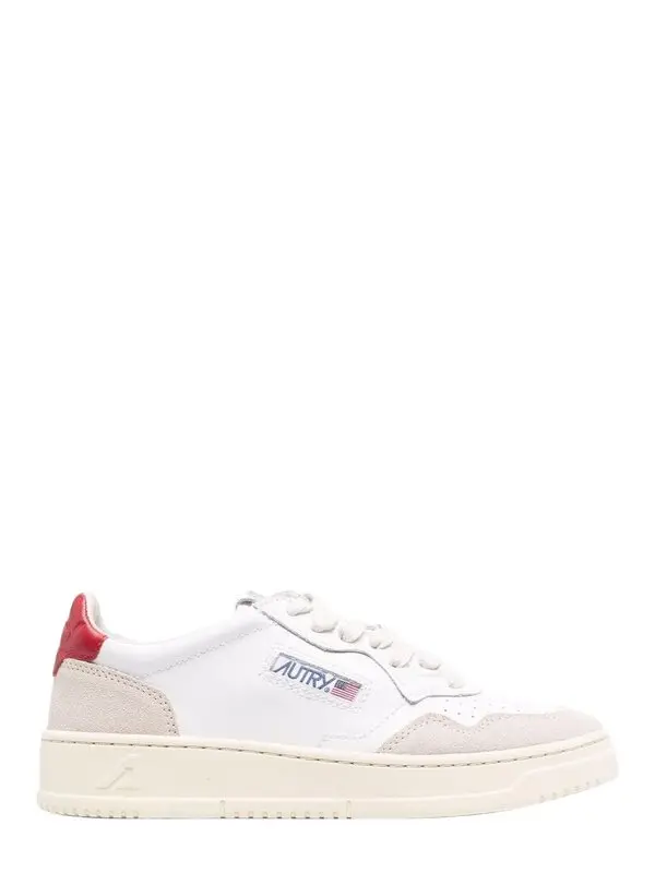 AUTRY Medialist Low Leather Sneakers - Red