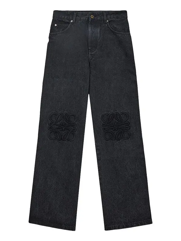 Loewe Anagram Baggy Jeans - Black
