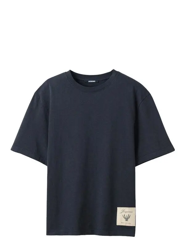 Jacquemus The Torneo Tee Rosemary Label Dark Navy - Black