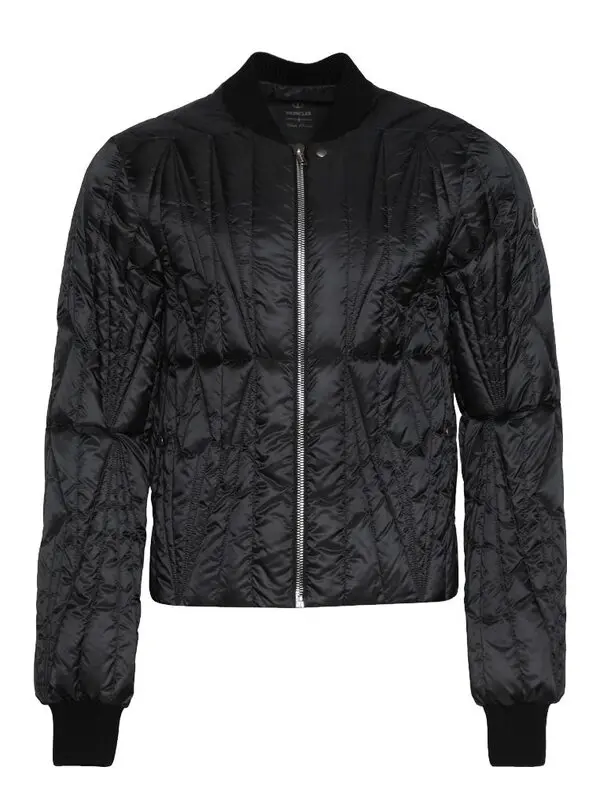 Rick Owens X Moncler Geocamo Flight Jacket - Black