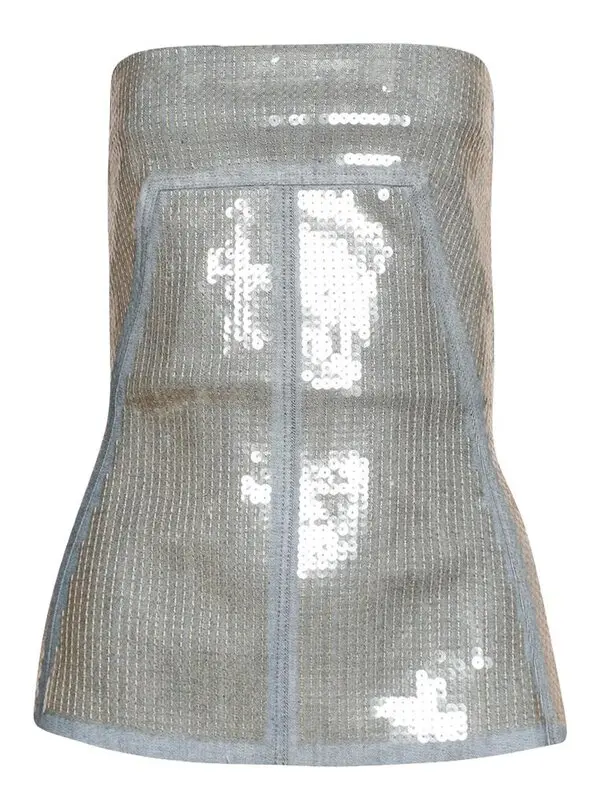 Rick Owens Bustier Top - Silver