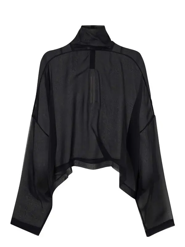 Rick Owens Jumbo Tabard Cropped Top - Black