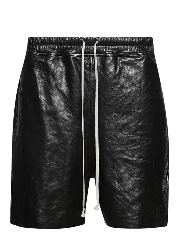 Rick Owens Leather Boxer Shorts - Black