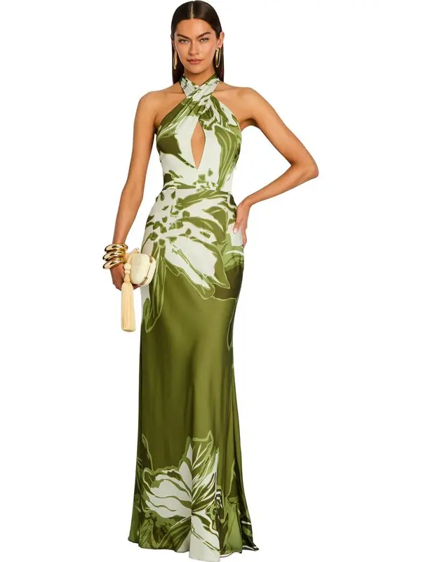 Rococo Sand Printed Maxi Dress - Green