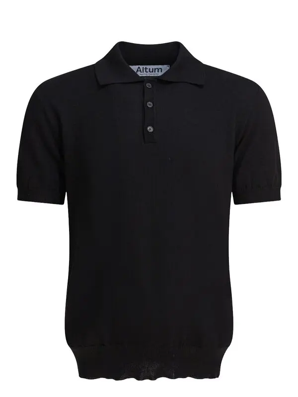 ALTUM Cotton Polo Shirt - Black