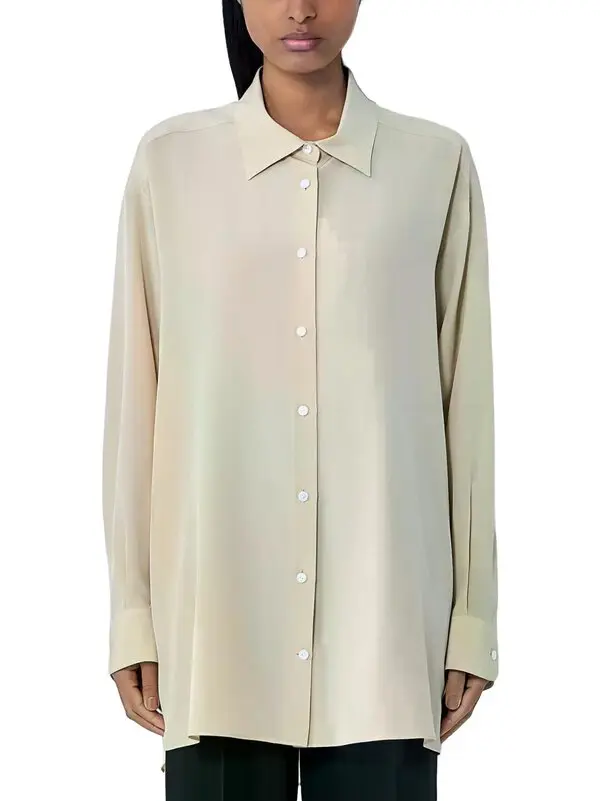 THE ROW Long-sleeve Button-down Shirt - Neutrals