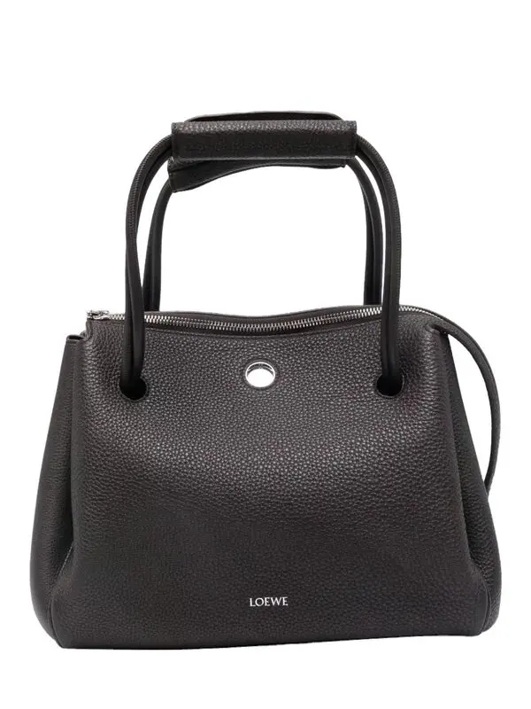 Loewe Textured-leather Satchel - Brown