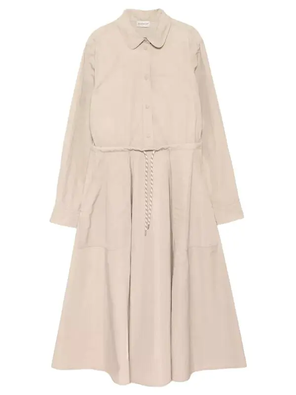Moncler Drawstring Snap-button Midi Dress - Neutrals