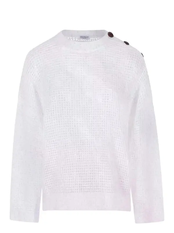 Brunello Cucinelli Button Knitted Jumper - White