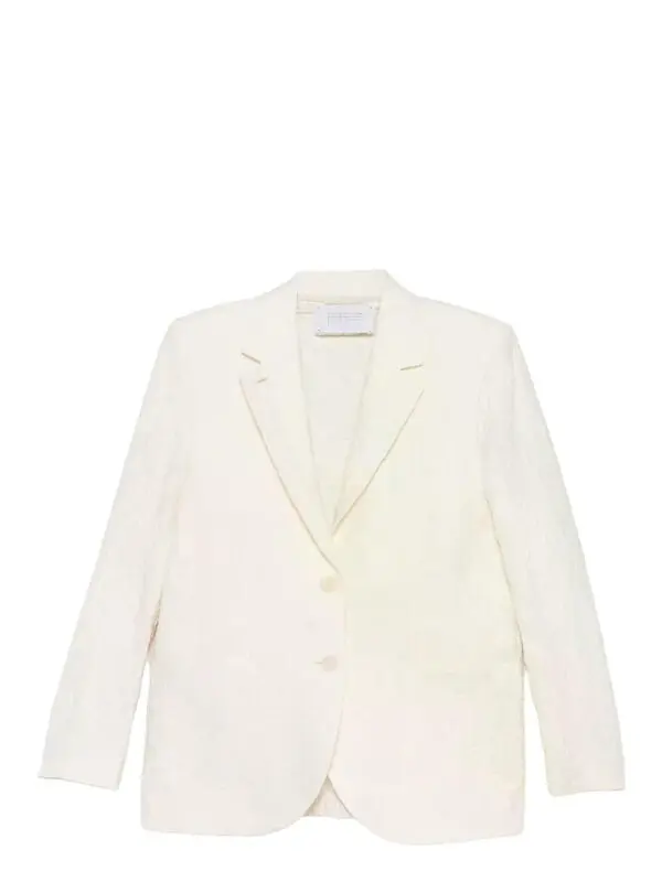 Harris Wharf London Textured Single-breasted Jacket - White
