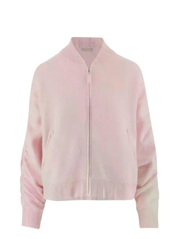 ALLUDE Zip Long-sleeve Sweatshirt - Pink