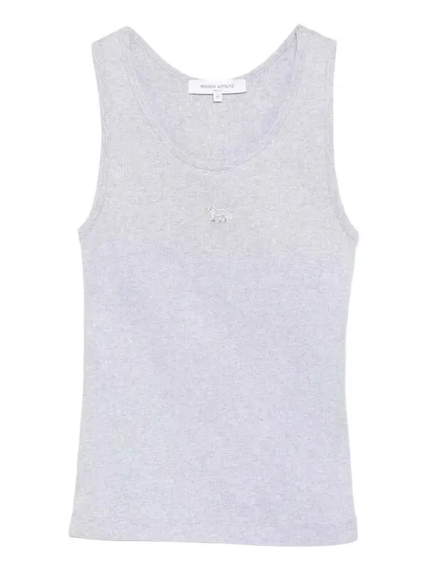 Maison Kitsuné Logo-patch Tank Top - Grey