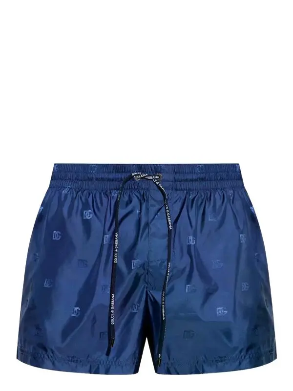 Dolce & Gabbana Logo-print Swim Shorts - Blue