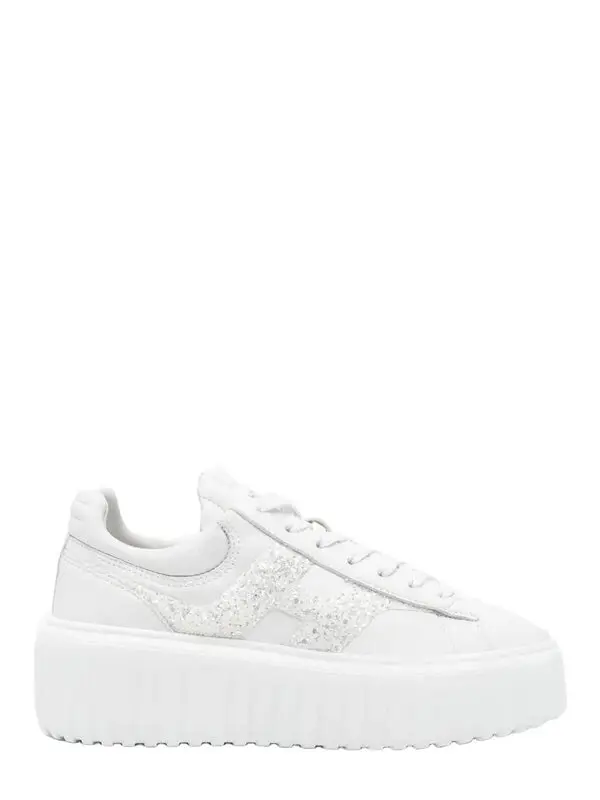 Hogan Glitter Detail Sneakers - White
