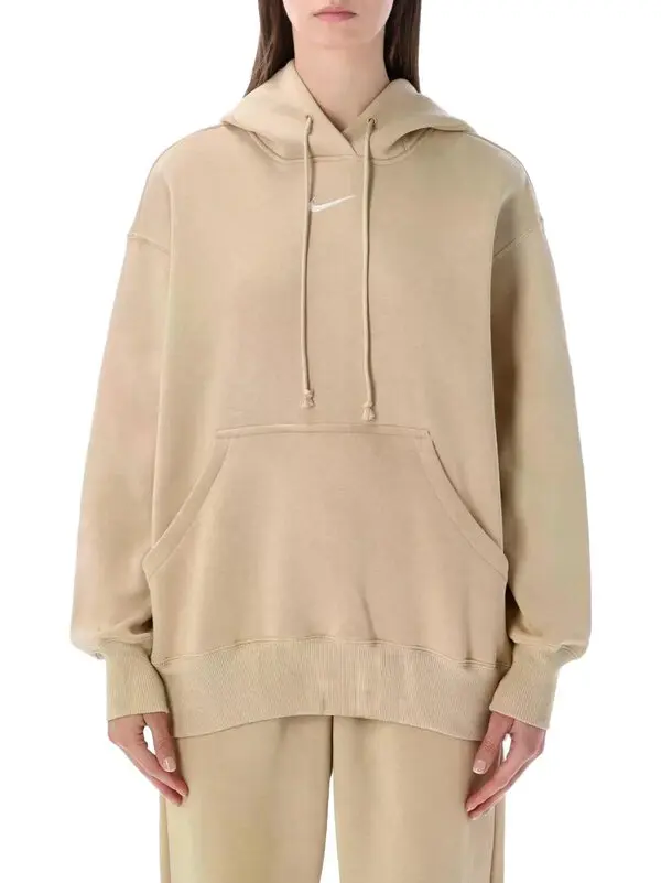 Nike Logo-embroidered Hoodie - Neutrals