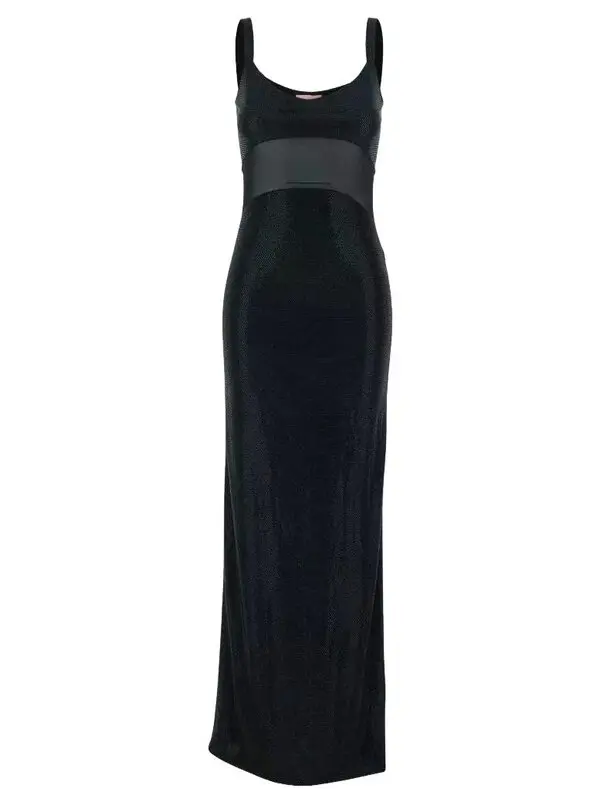 TWENTY FOURHAITCH Sleeveless Maxi Slip Dress - Black