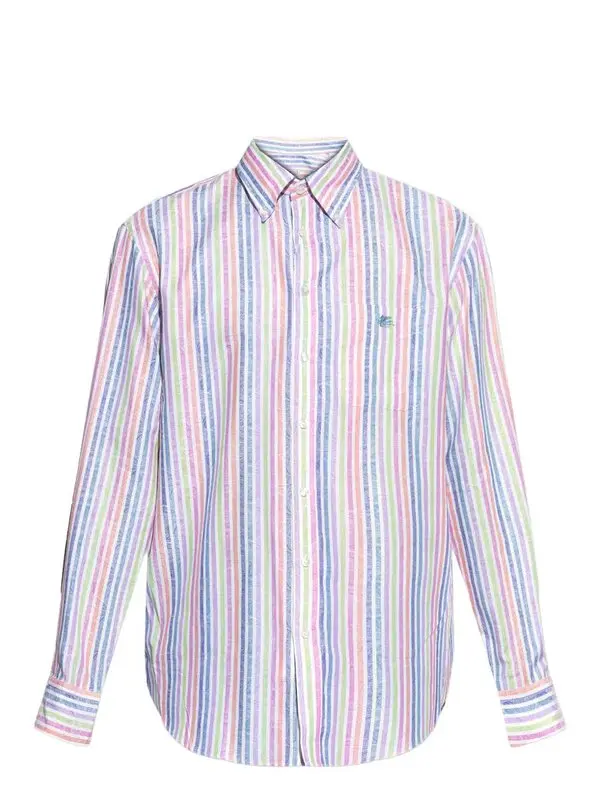 Etro Striped Logo Shirt - White