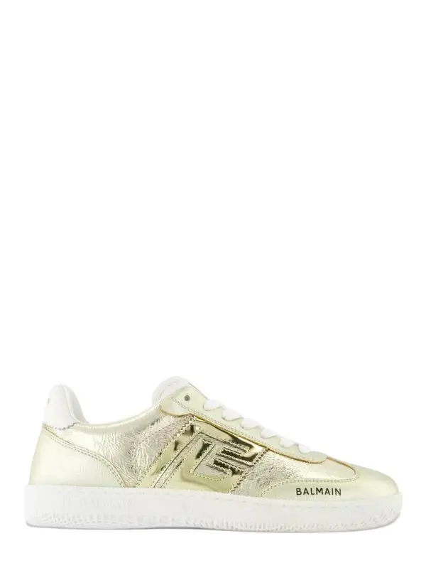 Balmain Almond-toe Sneakers - Gold