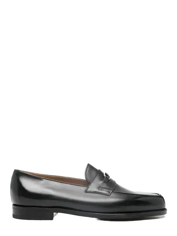 John Lobb Metal Bar Loafers - Black