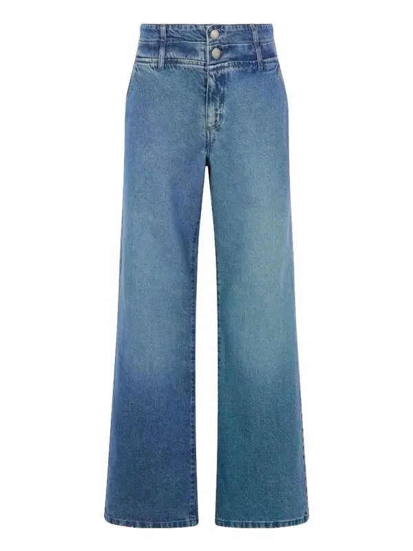 Federica Tosi Wide Leg Denim Jeans - Blue