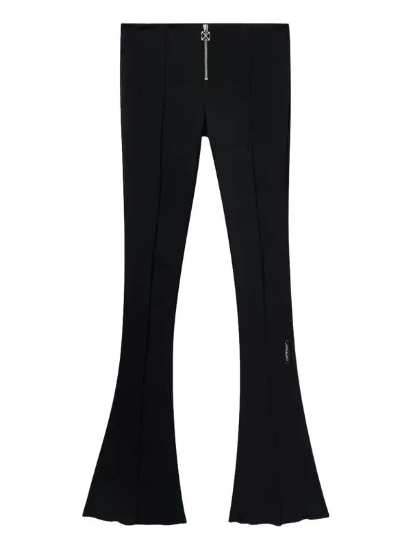 Off-White Flared Slim Trousers - Black