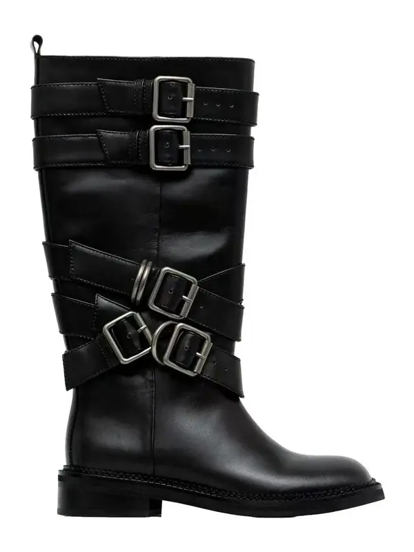 Andersson Bell Buckle-strap Boots - Black