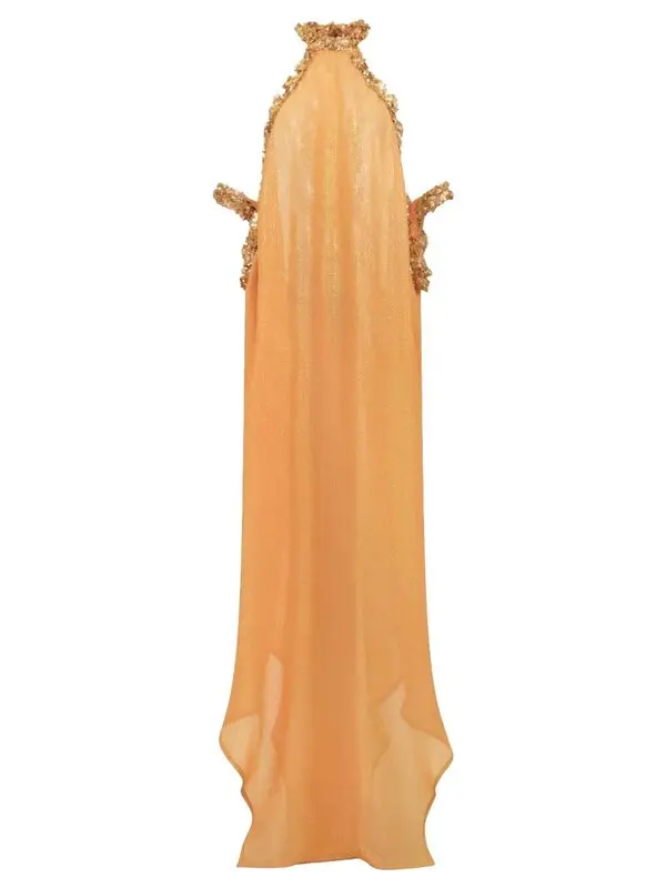 SANA OSMANI Isis Sequin-embellished Maxi Dress - Orange
